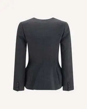 SELF-PORTRAIT Wool Peplum Blazer