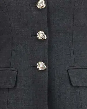 SELF-PORTRAIT Wool Peplum Blazer