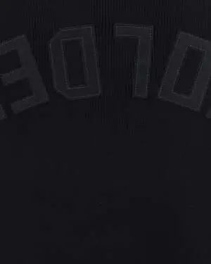GOLDEN GOOSE Ribbed Knit Sweater With Back Logo - Black