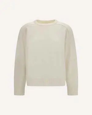 Loulou De Saison Breha Woo Cashmere Bend Sweater Femae - White