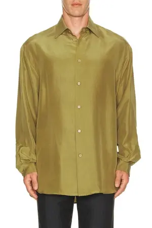 Valentino Garavani Overshirt In Brown - Marley