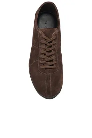 THE ROW Clement Suede Lace-up Sneakers - Medium Brown