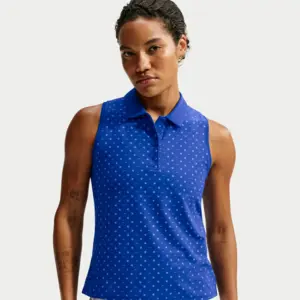 Nike Victory Dri-fit Sleeveless Golf Polo - Blue
