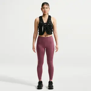 Nike Swift High-waisted 7/8 Running Leggings With Pockets - Red