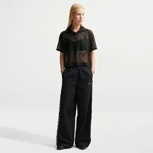 Nike Loose Mid-rise Lace Track Pants - Black