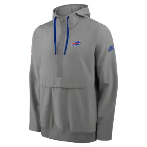 Nike Buffalo Bills Nfl Anorak 1/2-zip Hooded Jacket - Grey