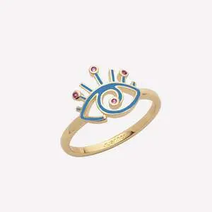 BONHEUR. Shiva Greek Eye Ring Orange