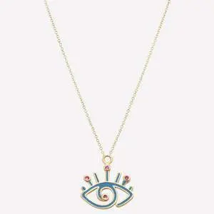 BONHEUR. Shiva Greek Evil Eye Necklace Orange