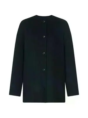 Loulou De Saison Dunne Lds Collarless Drop-shoulder Coat - Blue