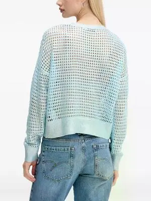 Desigual Open-knit Sweater With Round Neck And Long Sleeves