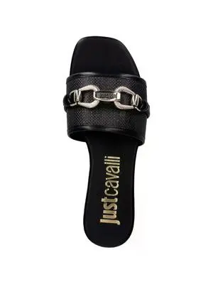 Just Cavalli Chain-link Woven Sandals