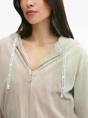 Juicy Couture Ribbed Zip-up Hoodie