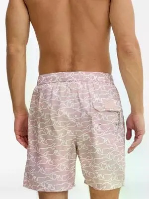 Paul & Shark Shark-print Drawstring Swim Shorts
