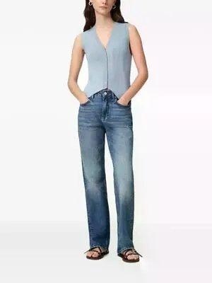 ALLSAINTS Cruz Ribbed-knit V-neck Top