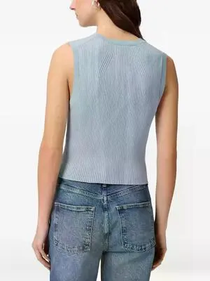 ALLSAINTS Cruz Ribbed-knit V-neck Top