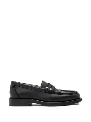 ALLSAINTS Bloom Stud-embellished Penny Loafers - Black
