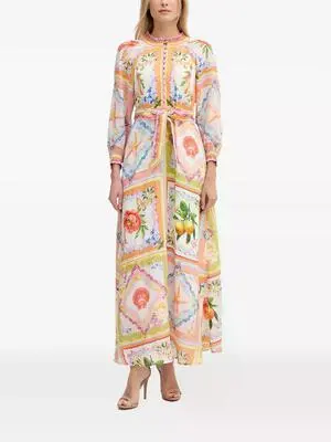 Hale Bob Lakelynn Floral-print Belted Maxi Dress - Orange