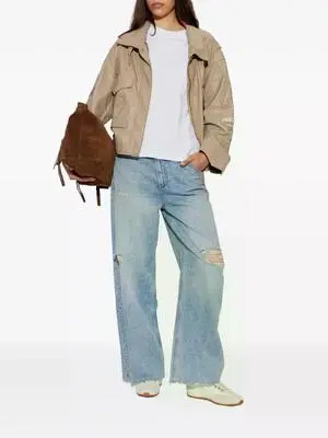 ALLSAINTS Clay Logo-patch Leather Jacket