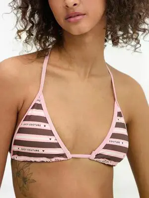 Juicy Couture Logo-print Striped Bikini