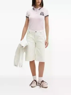Juicy Couture Logo-embroidered Tipped Polo Top