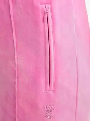 Juicy Couture Rhinestone Logo Track Pants - Pink