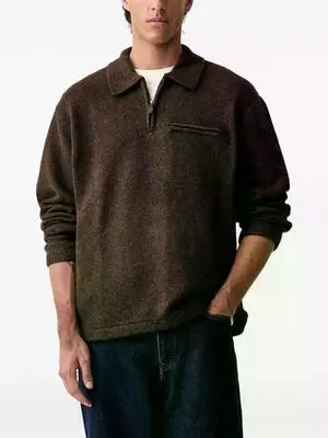 LEVI'S Quarter-zip Chest-pocket Sweater - Brown