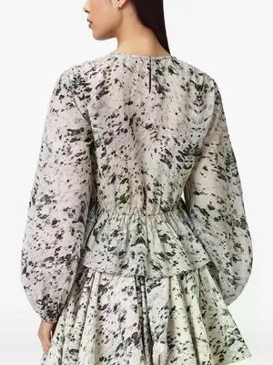 ALLSAINTS Shirred-bodice Peplum Blouse