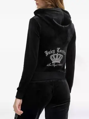 Juicy Couture Rhinestone Embellished Zip-up Hoodie