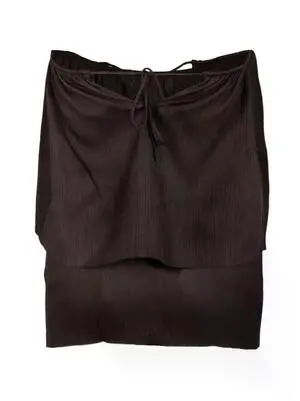 Vince Convertible Plissé Cape Top - Brown