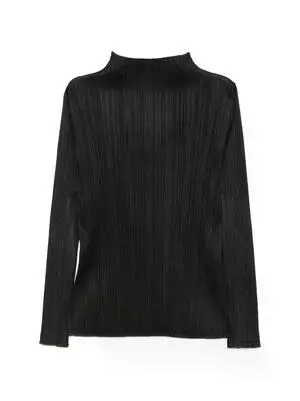 Issey Miyake Pleated T-shirt - Black
