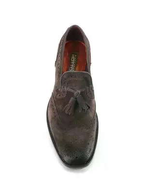 ALEXANDER HOTTO Tassel Brogue Loafers - Brown