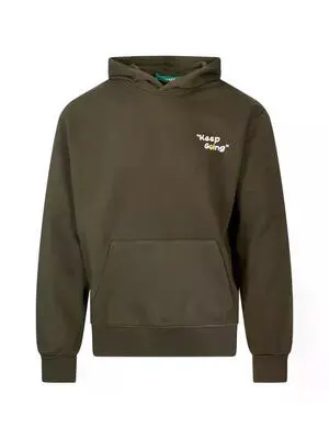 BARROW Teddy-print Hoodie - Green