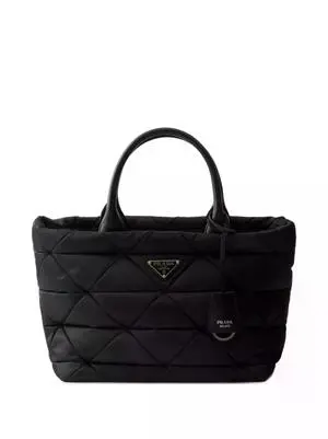 Prada Padded Re-nylon Medium Tote Bag - Black