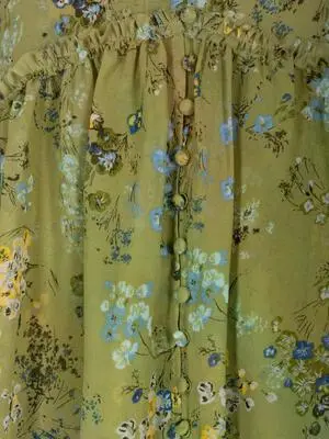 Cinq À Sept Edeline Floral-print Ruffled Blouse