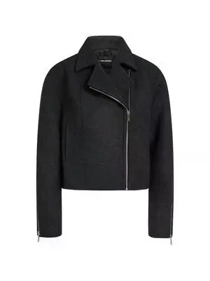 Karl Lagerfeld Logo-plaque Biker Jacket - Grey