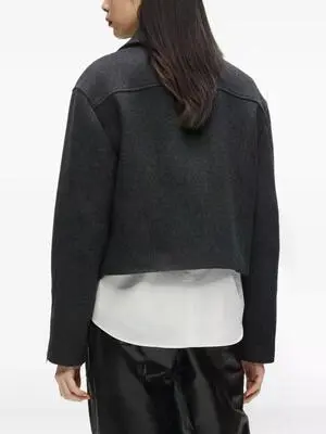 Karl Lagerfeld Biker Jacket With Logo Plaque - Grey