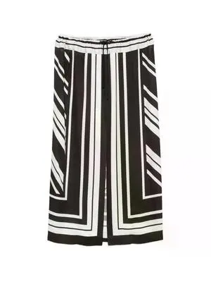 Brandon Maxwell Jameson Striped Maxi Skirt