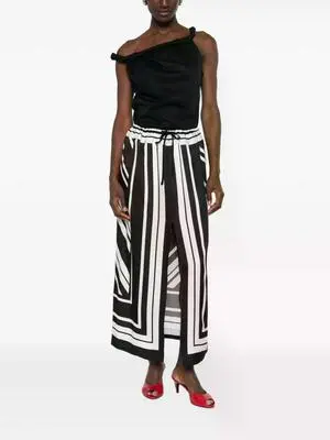 Brandon Maxwell Jameson Striped Maxi Skirt