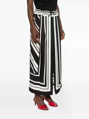 Brandon Maxwell Jameson Striped Maxi Skirt