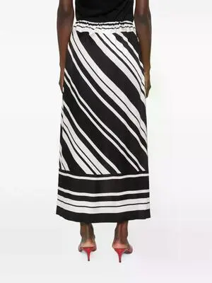 Brandon Maxwell Jameson Striped Maxi Skirt
