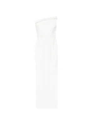 THE NEW ARRIVALS ILKYAZ OZEL Fuji Bow-detail Maxi Dress - White