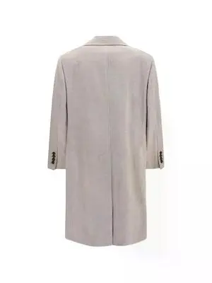 Brunello Cucinelli Single-breasted Fleece Wool Coat