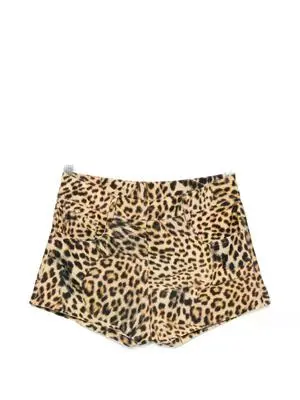 Norma Kamali Leopard-print Shorts - Neutrals