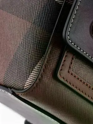 Burberry Note Check Canvas And Leather Medium Crossbody Bag