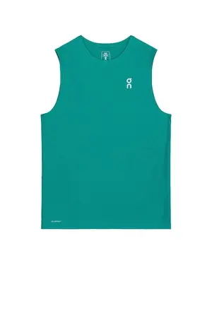 On Court Tank In Green - Neem