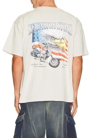 REMINGTON STONE Cash Or Gass Tee In Cream