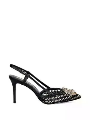 Just Cavalli Woven Logo-plaque Pumps - Black