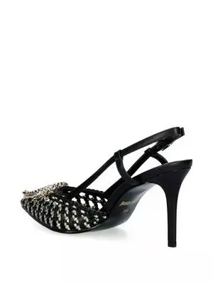Just Cavalli Woven Logo-plaque Stiletto Pumps