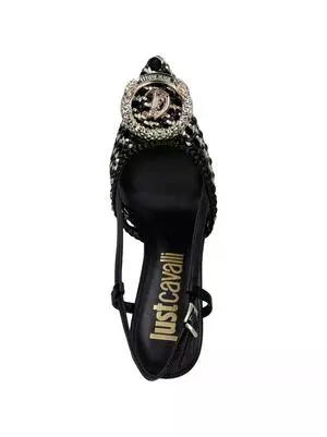 Just Cavalli Woven Logo-plaque Stiletto Pumps