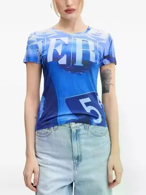Desigual Potomac Printed T-shirt - Blue